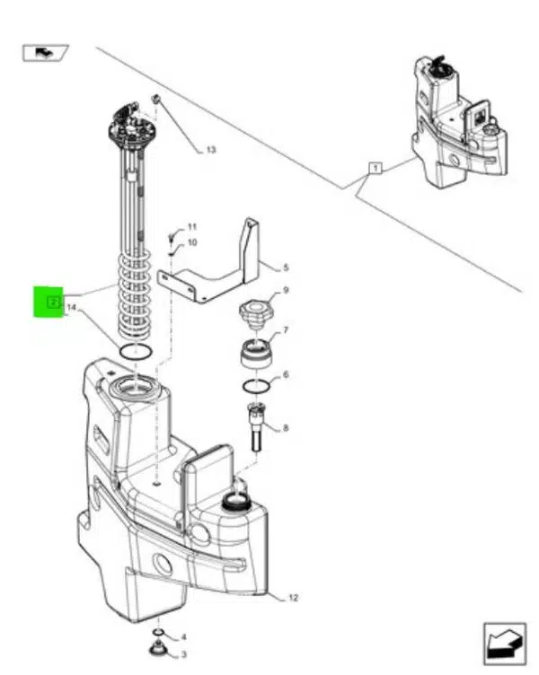 ADBLUE TANKKIANTURI+LÄMMITYSKIERUKKA CNH 47512672 - käytetty - HakaCenter
